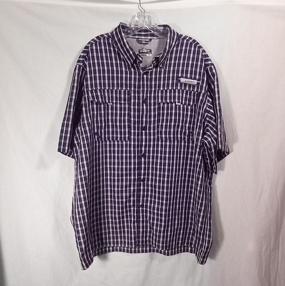 Habit | Shirts | Habit Fish Finder Peacoat Plaid Short Sleeve Button ...